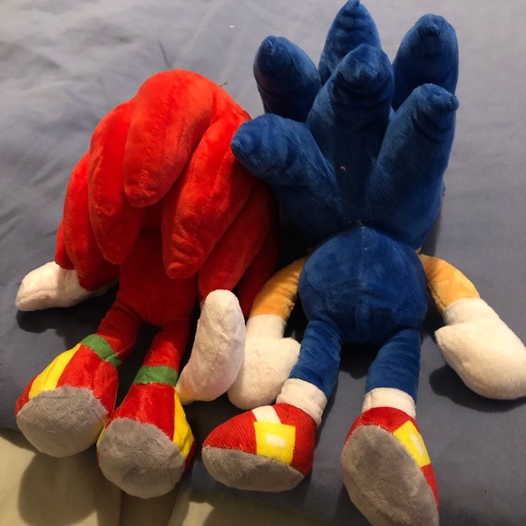 Toys | New In Bag Sonic The Hedgehog With Knickles Plush | Poshmark